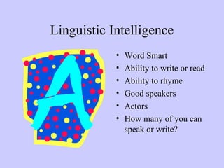I5 multiple intelligences | PPT