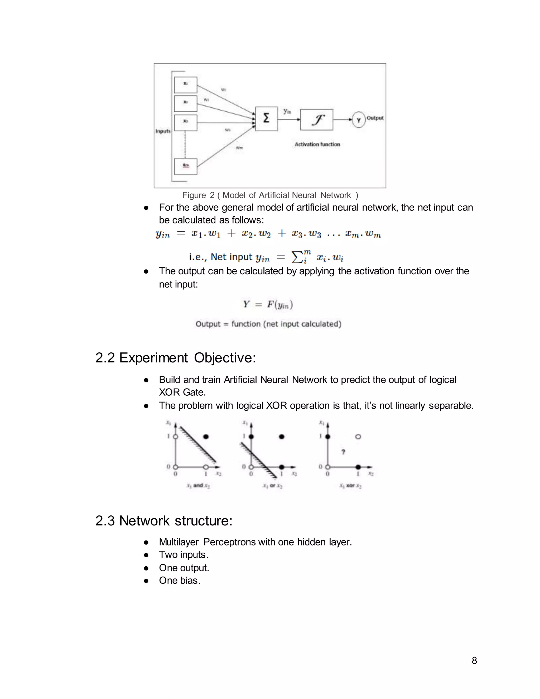 Machine learning Experiments report | DOCX