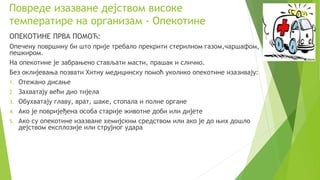 Zdravstvena zastita sa prvom pomoci-opekotine | PPTX
