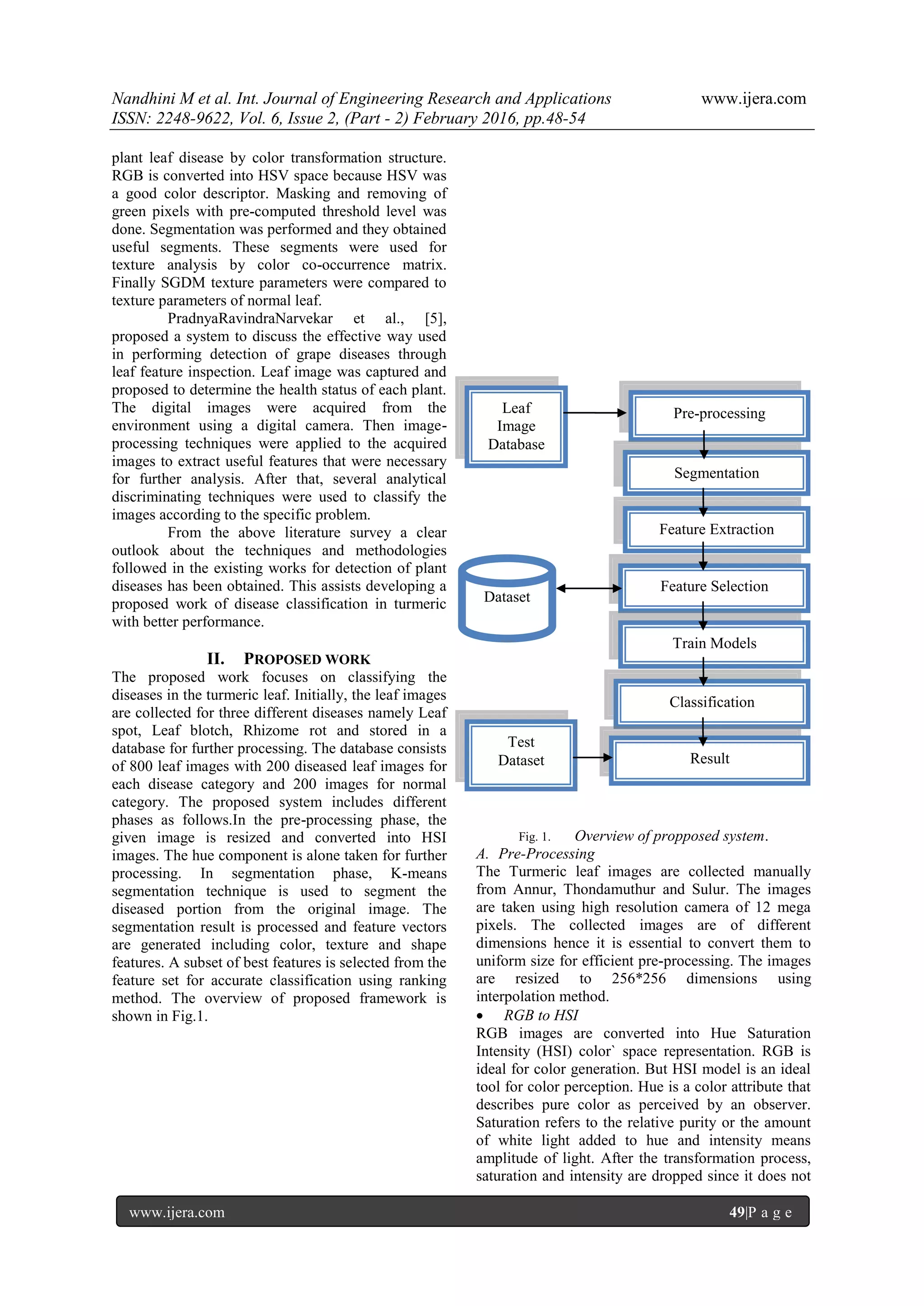 Identification and Classification of Leaf Diseases in Turmeric Plants | PDF