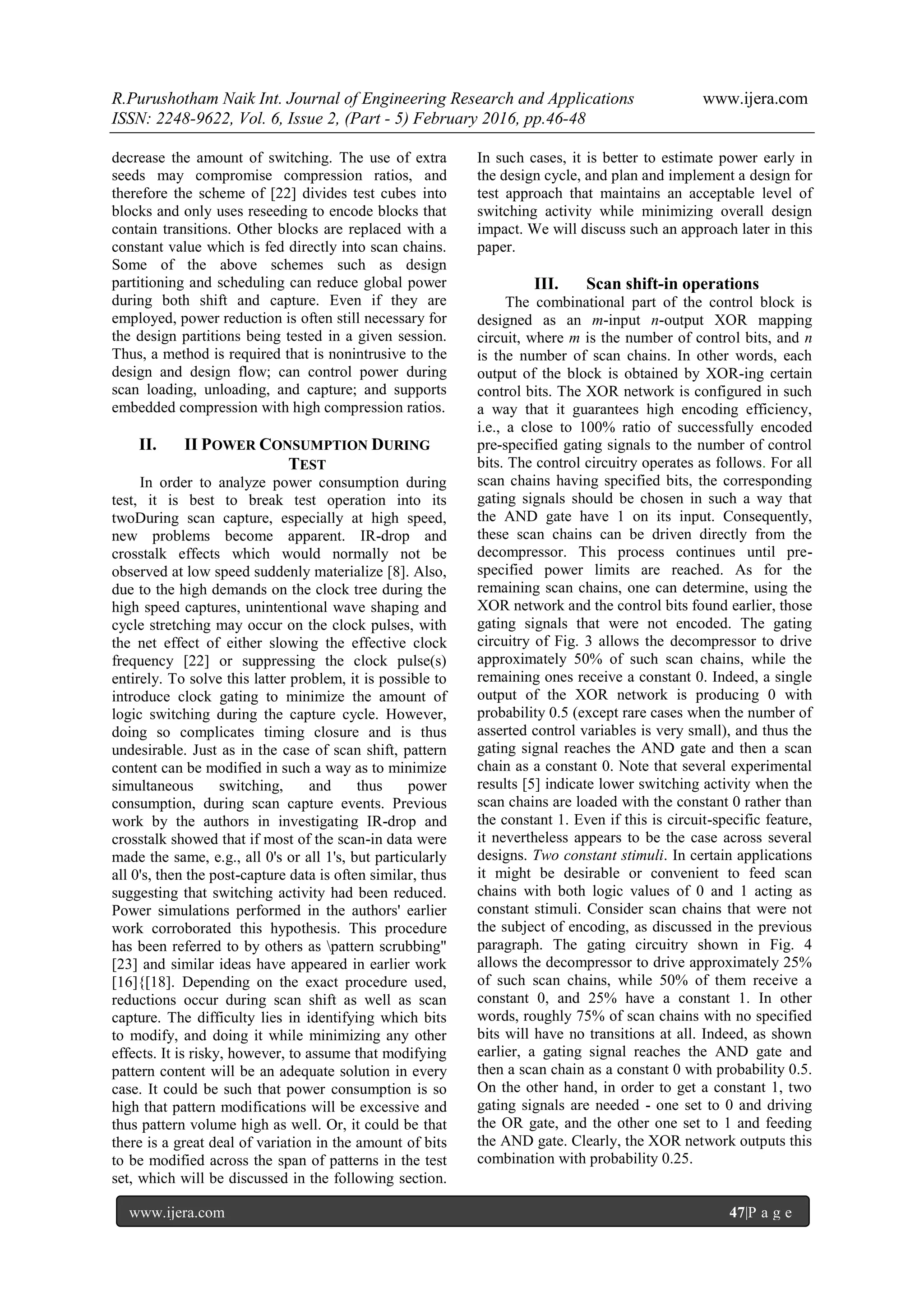 Clock Gating Cells for Low Power Scan Testing By Dft Technique | PDF
