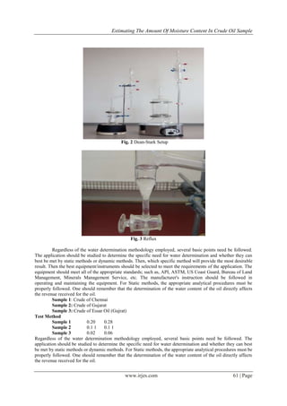 Estimating the Amount of Moisture Content in Crude Oil Samples | PDF