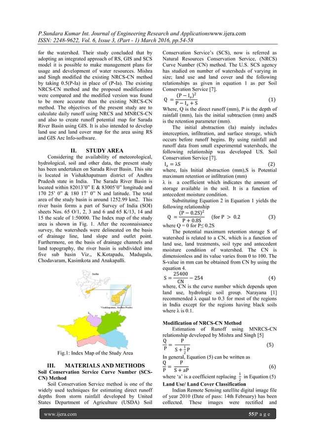 Rainfall-Runoff Modelling using Modified NRCS-CN,RS and GIS -A Case Study | PDF