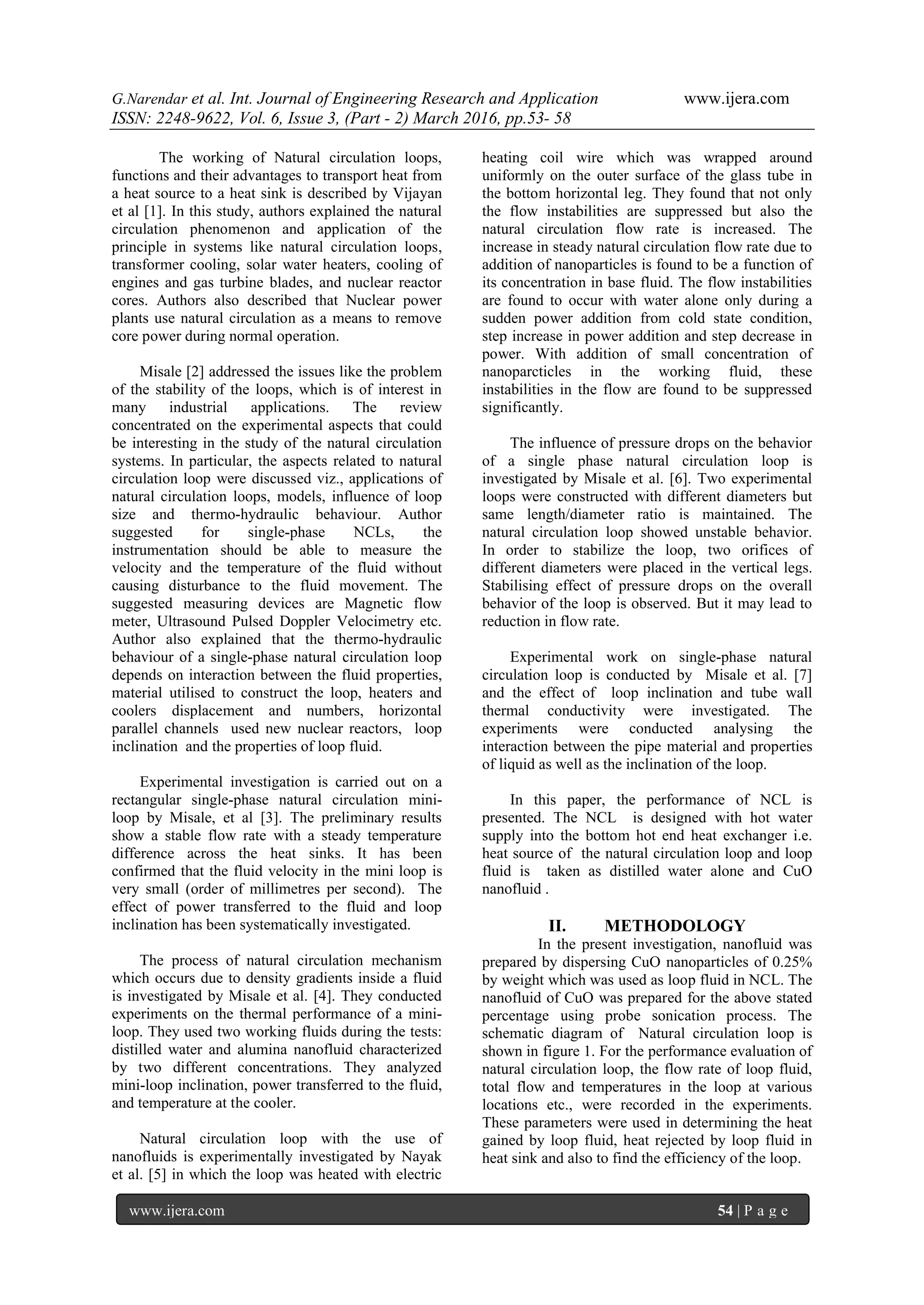 Investigation on Natural Circulation Loop with Nanofluid | PDF