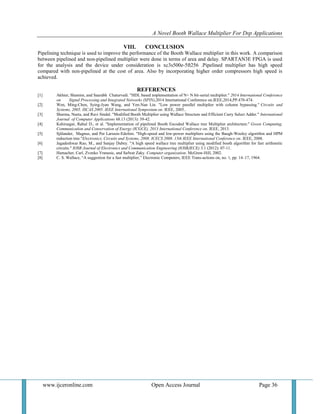 A NOVEL BOOTH WALLACE MULTIPLIER FOR DSP APPLICATIONS | PDF