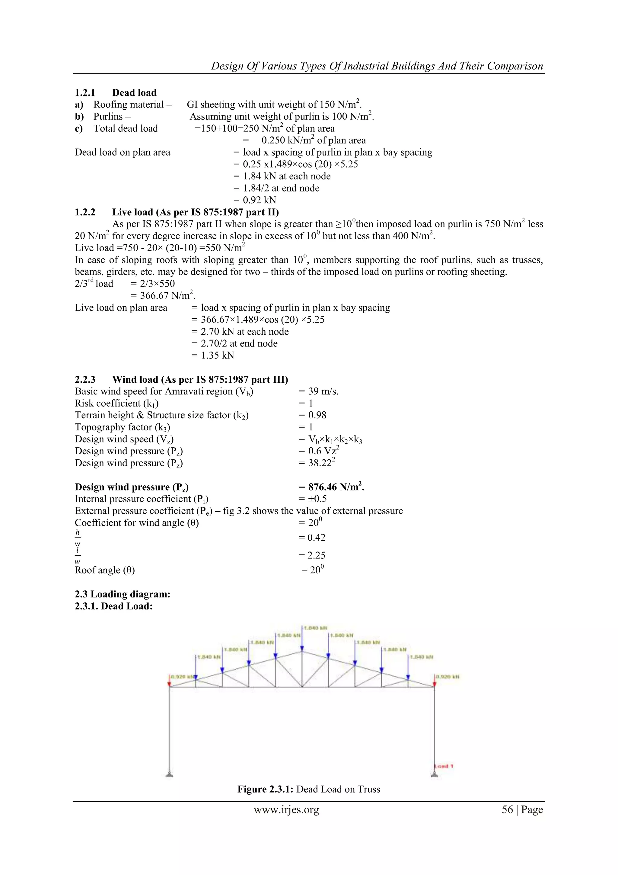 Design of Various Types of Industrial Buildings and Their Comparison | PDF