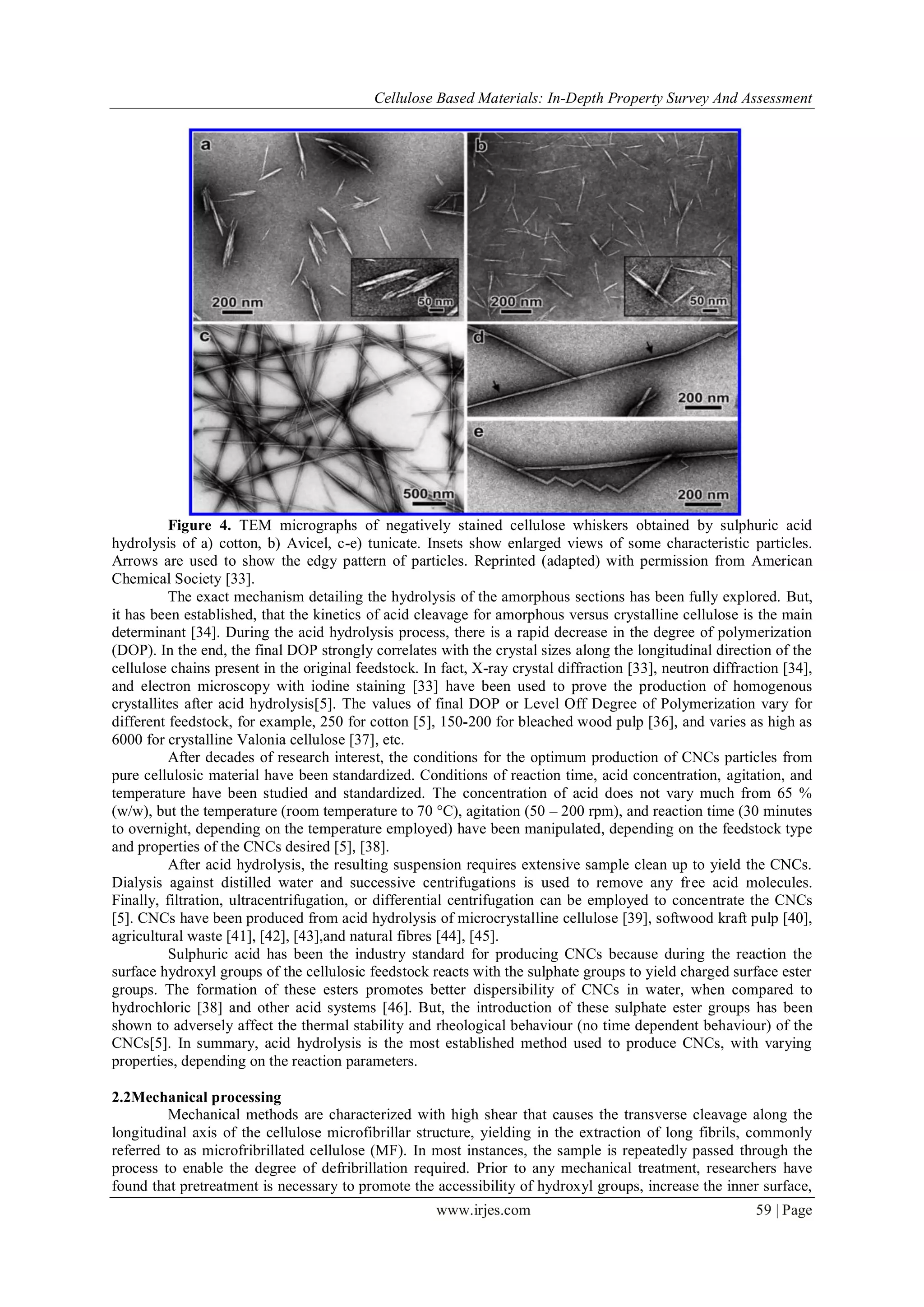 Cellulose Based Materials: in-Depth Property Survey And Assessment | PDF