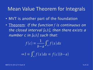 MAT210/Integration/Basic 2013-14 | PPT
