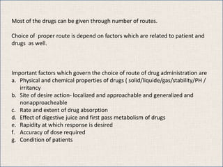 Route of Drug Administration | PPTX
