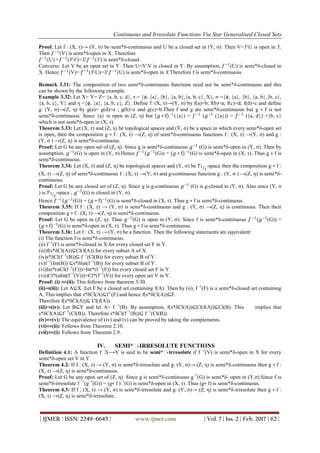 Continuous And Irresolute Functions Via Star Generalised Closed Sets | PDF