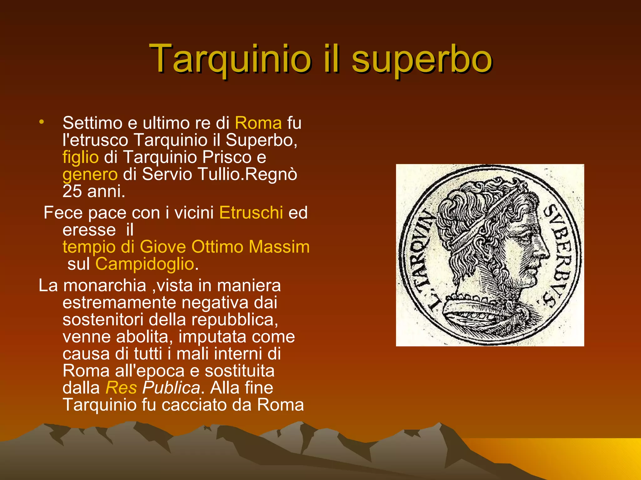 I 7 re di roma fede | PPT