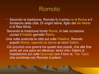 I 7 re di roma fede | PPT