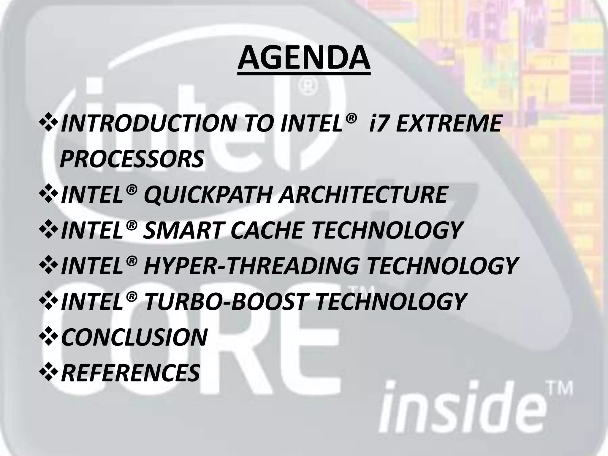 Intel i7 Technologies | PPTX