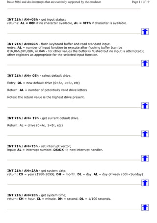 Brief description of all the interupts | PDF