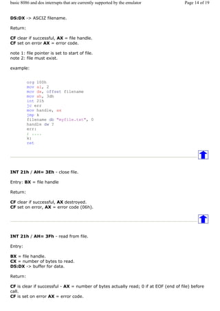 Brief description of all the interupts | PDF