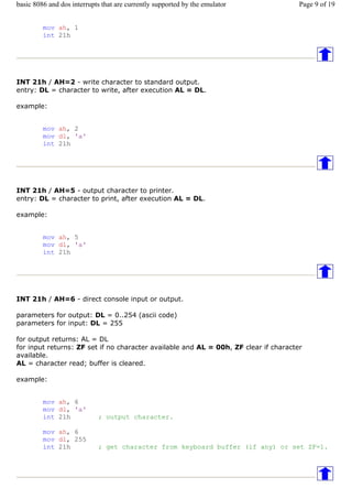 Brief description of all the interupts | PDF