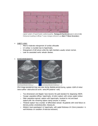 Hypertrophic cardiomyopathy | DOCX | Heart and Cardiovascular Diseases ...