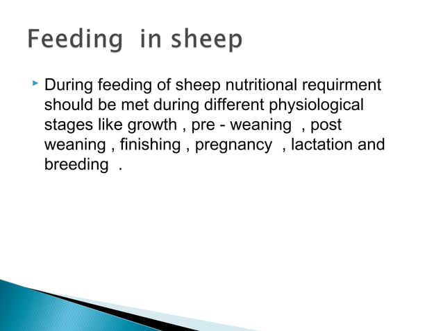 Feeding practices in small ruminants | PPT | Pregnancy | Reproductive ...