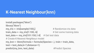 Machine learning in R | PPT