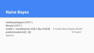 Machine learning in R | PPT