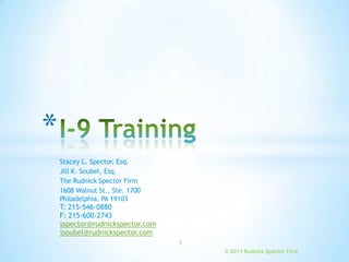 I 9 Training | PPTX