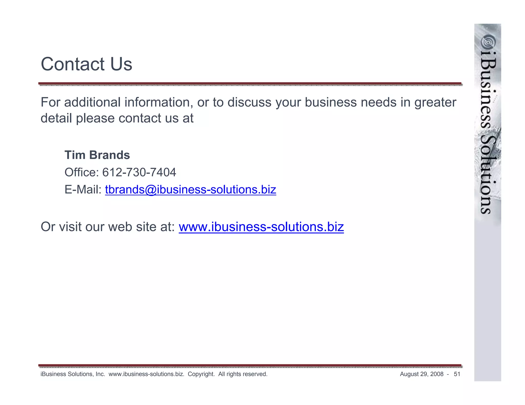 Our Approach -- iBusiness Solutions | PDF