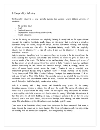 INDUSTRY ANALYSIS FOR HOTEL INDUSTRY | DOCX