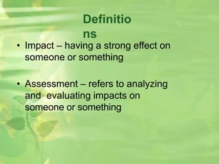 IA.pptx a presentation about impact assessment | PPT