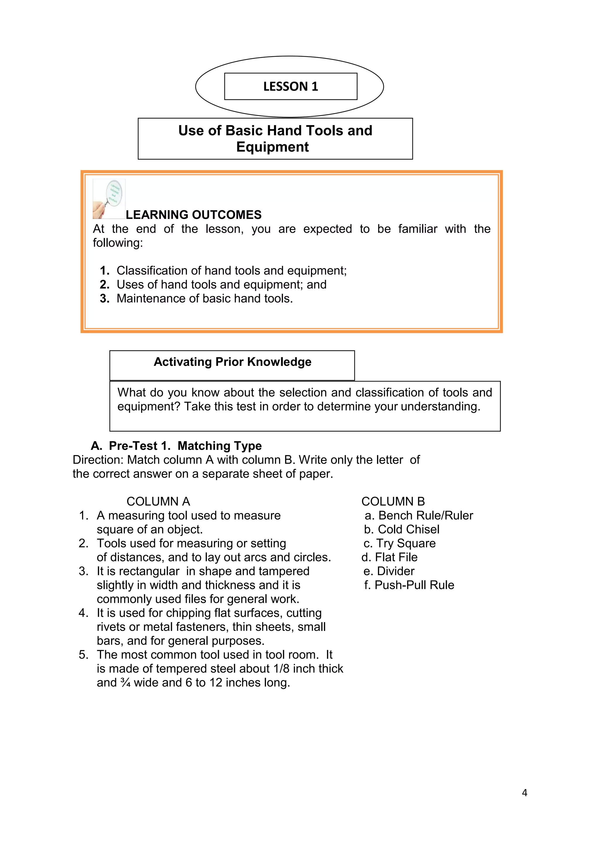 METAL WORKS - GRADE 7 & 8 | PDF