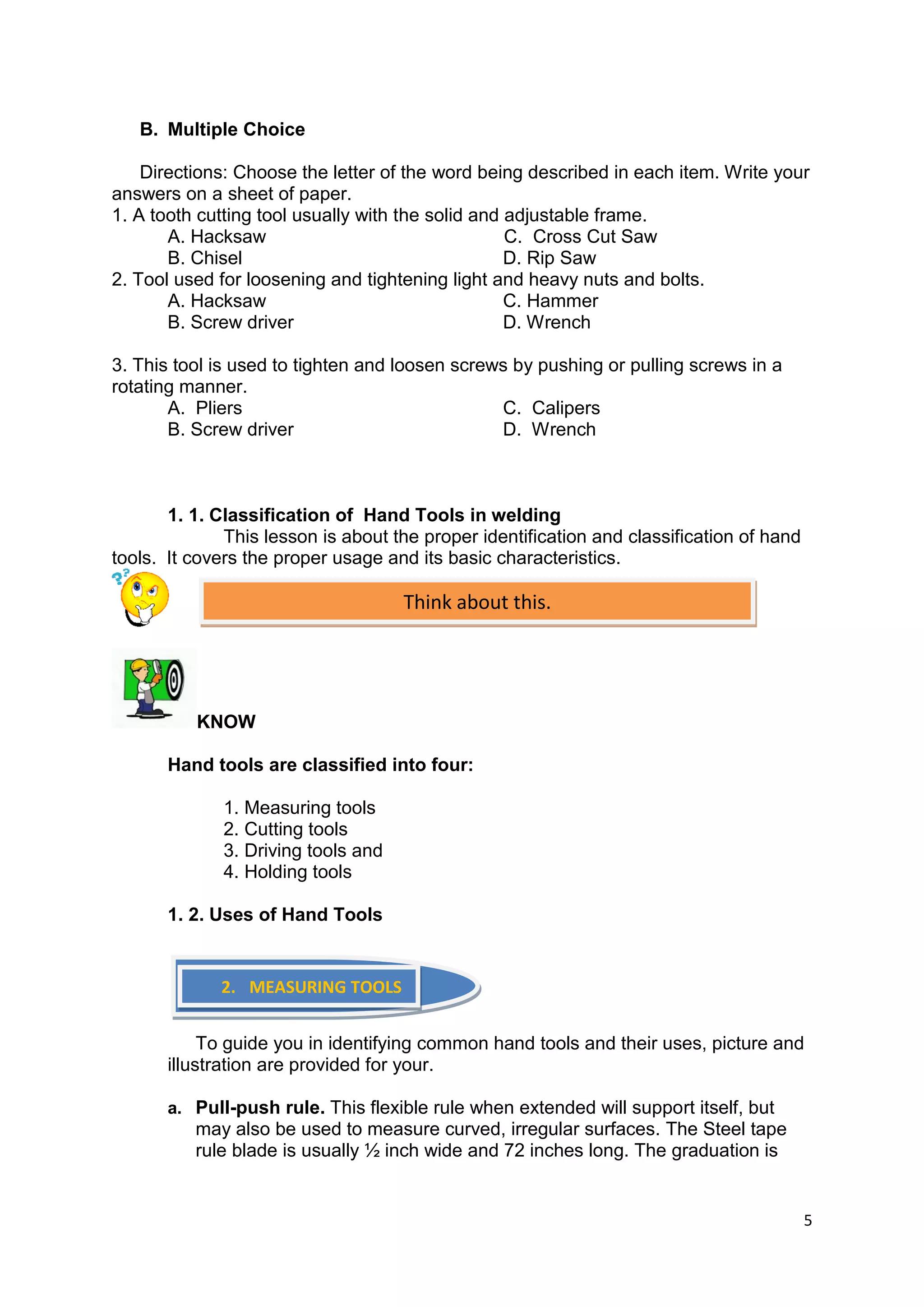 METAL WORKS - GRADE 7 & 8 | PDF