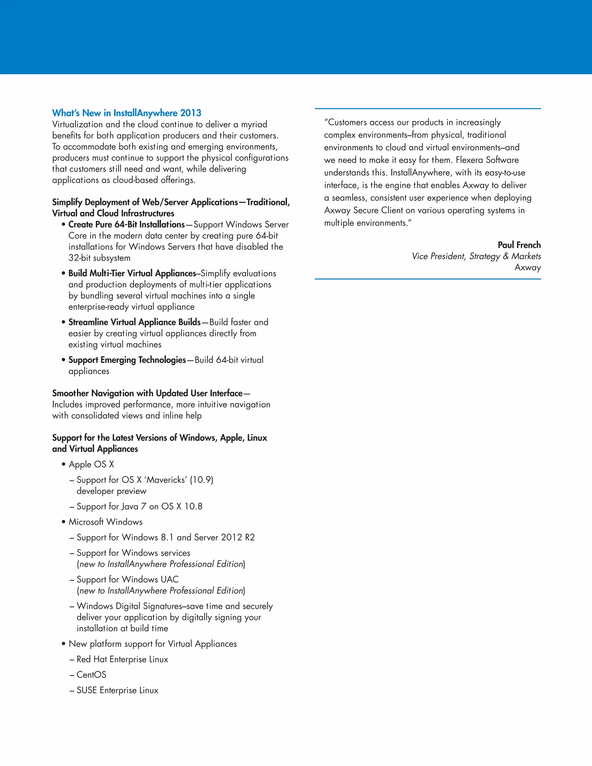 InstallAnywhere 2013 Datasheet | PDF