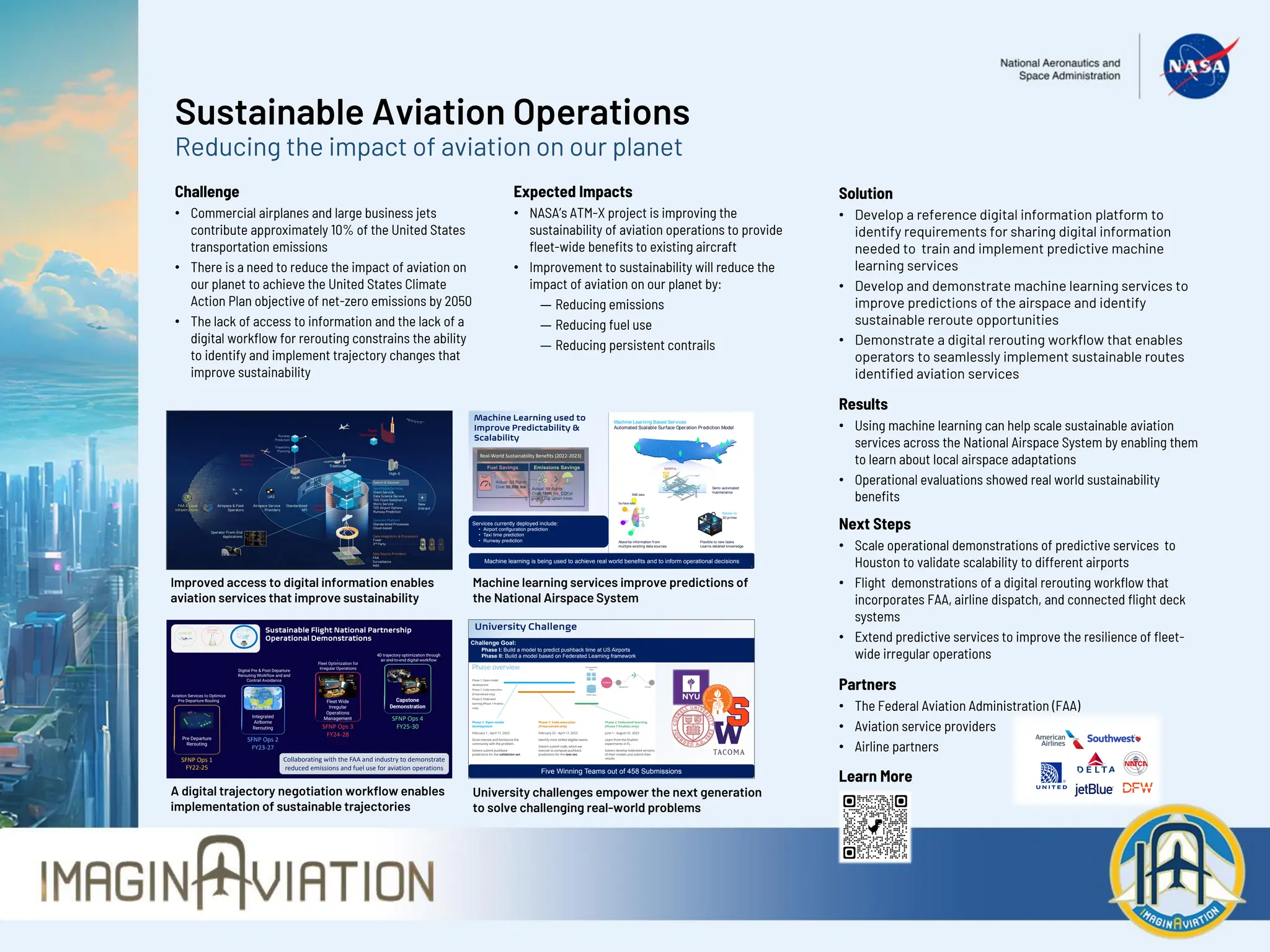 NASA Sustainable Aviation Operations Reducing the impact of aviation on ...