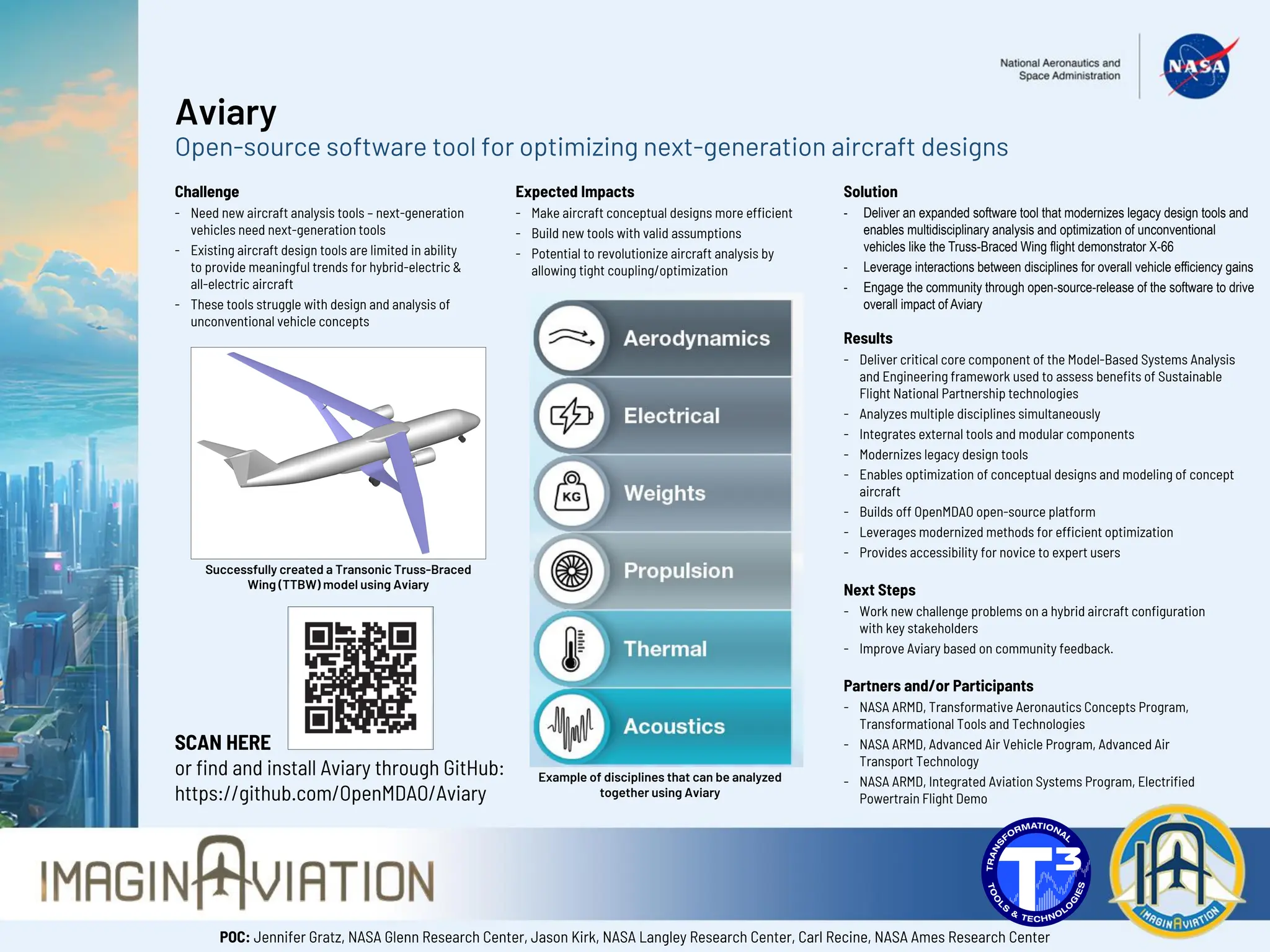 NASA Aviary Open-source software tool for optimizing next-generation aircraft designs | PDF