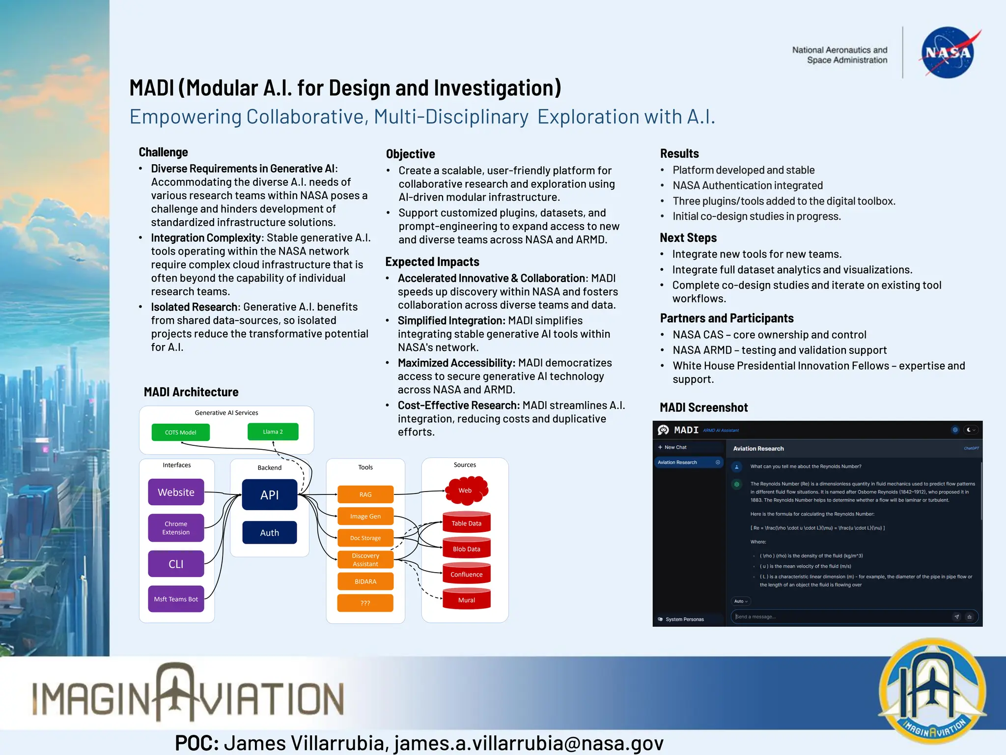 NASA MADI (Modular A.I. for Design and Investigation) Empowering Collaborative, Multi ...