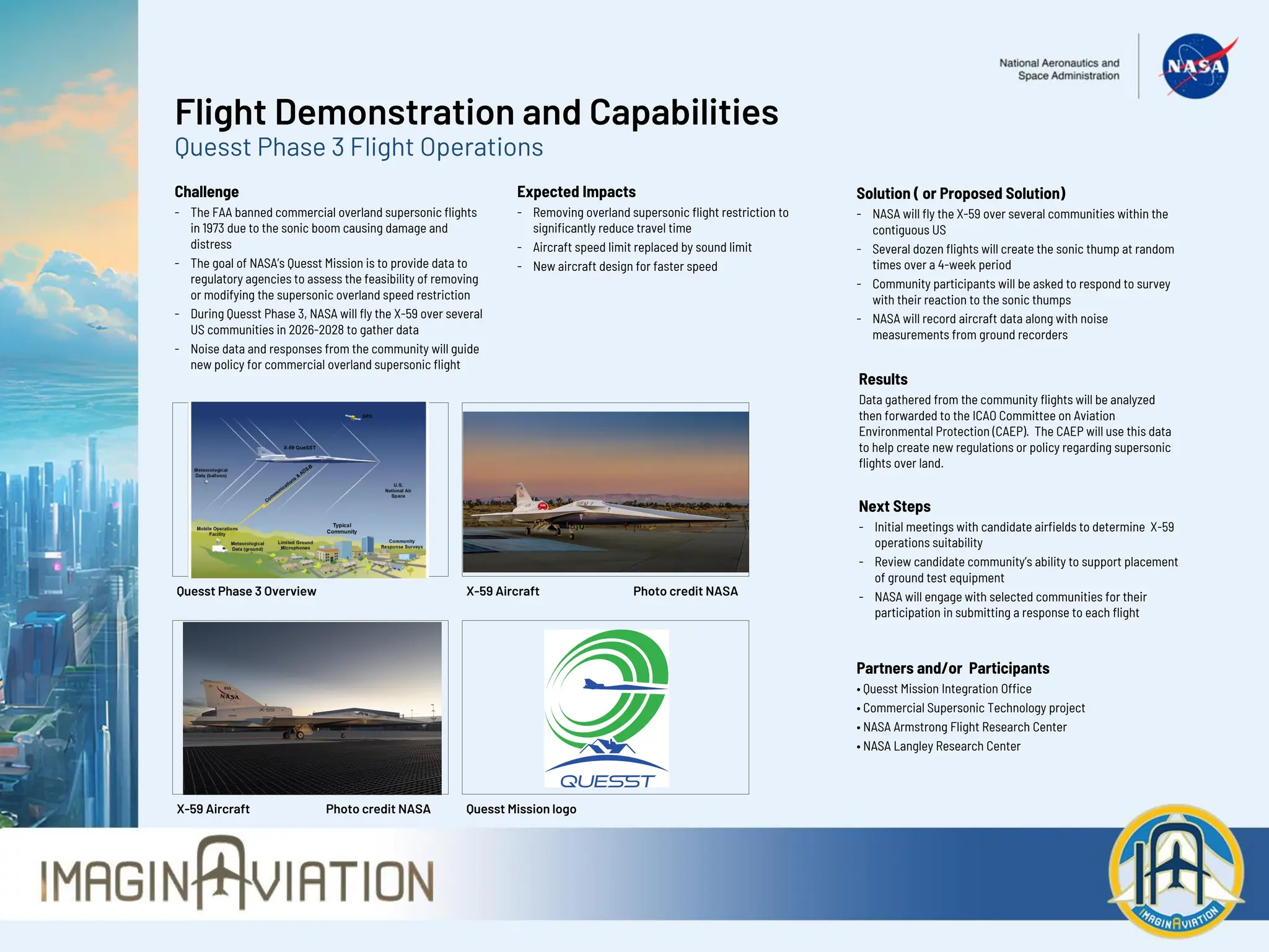 NASA Flight Demonstration and Capabilities Quesst Phase 3 Flight ...