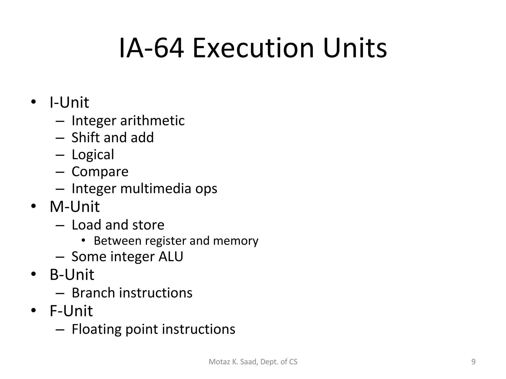 Intel 64bit Architecture | PPT