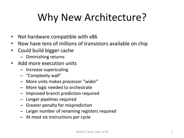 Intel 64bit Architecture | PPT