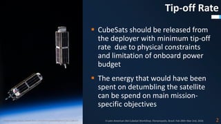 CubeSat separation dynamics | PPTX