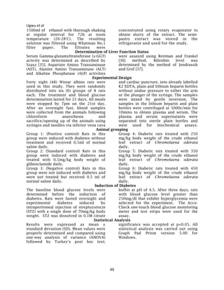 Effect of Ethanol Leaf extract of Chromolaena odorata on hepatic ...
