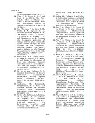 Phytochemical composition of Datura stramonium Ethanol leaf and seed ...