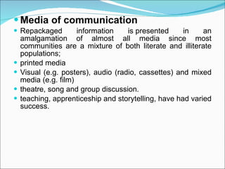 Information repackaging for the conservation of biodiversity on ...