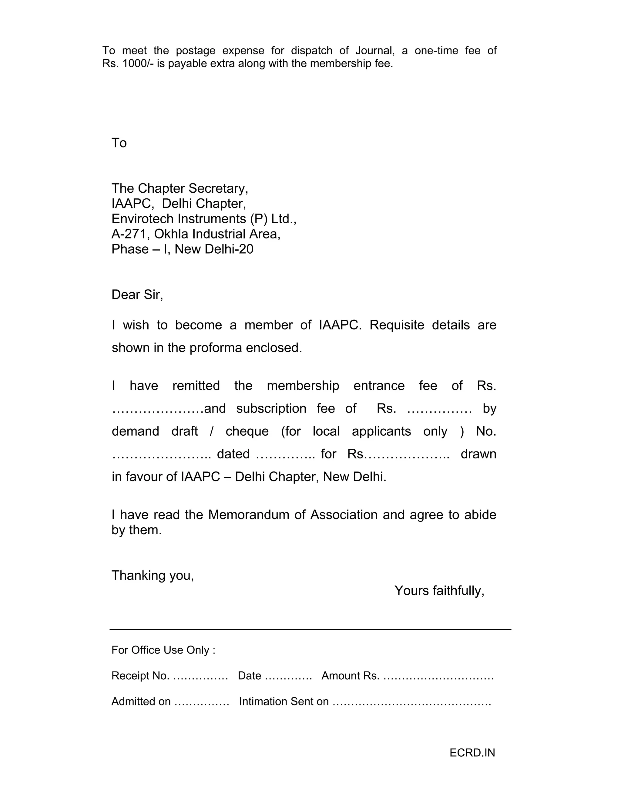 Iaapc membership form | PDF