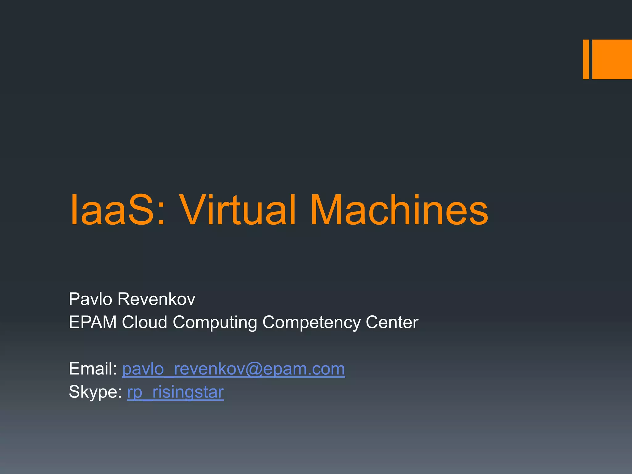 IaaS: Windows Azure Virtual Machines | PPT