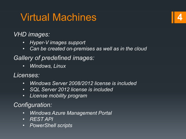 IaaS: Windows Azure Virtual Machines | PPT