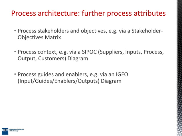 Process architecture - Part I