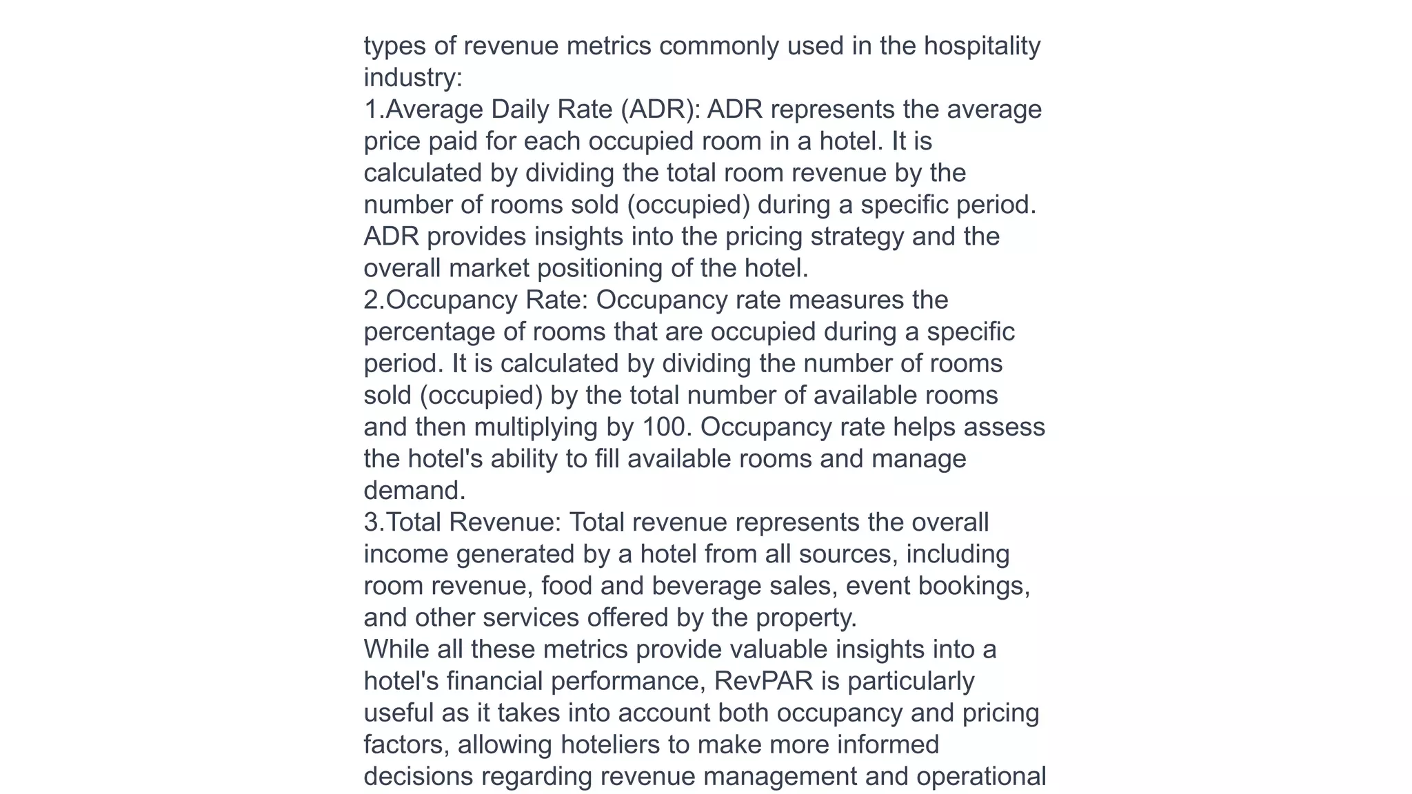 Metric in Hospitality Industry.pptx