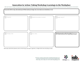 Design Thinking Takeaways & Applications: Record What You've Learned! | PPT