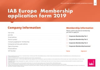 IAB Europe Membership Brochure 2019 | PPT