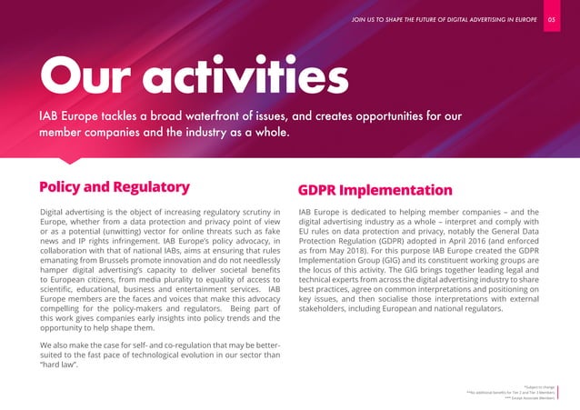 IAB Europe Membership Brochure 2019 | PPT