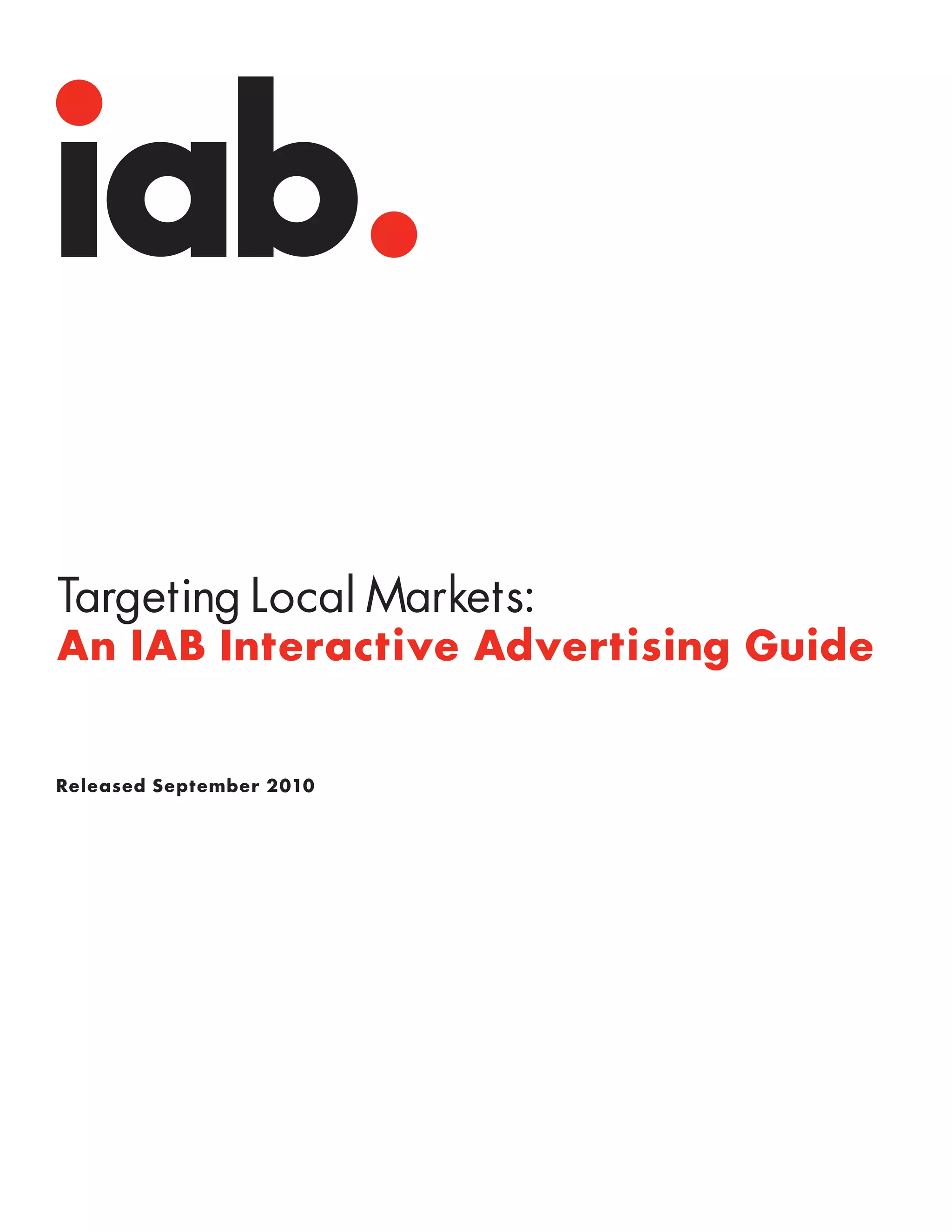 Iab local targeting_guide_0922_final | PDF | Internet | Computing